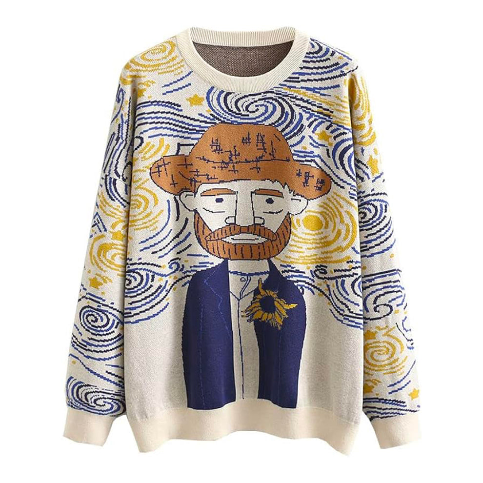Van gogh Cartoon Sweater – Galartsy