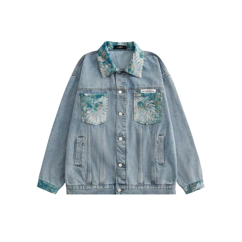 Van Gogh inspired Pocket Denim Jacket – Galartsy
