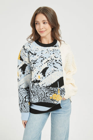 Half Knitted Starry Night sweater – Galartsy