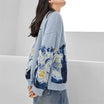 Van Gogh Starry Night Knitted Cardigan sweater – Galartsy