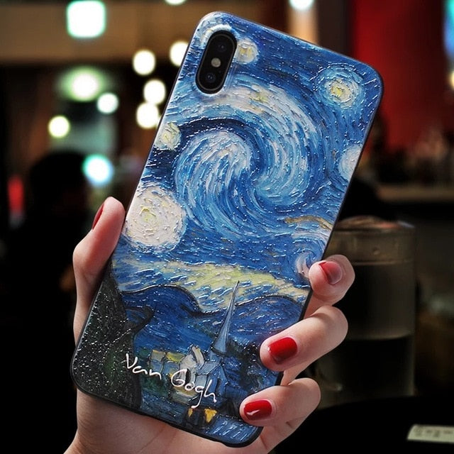 Van gogh embossed iPhone cases – Galartsy