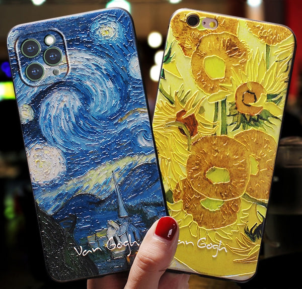 Van gogh embossed iPhone cases – Galartsy