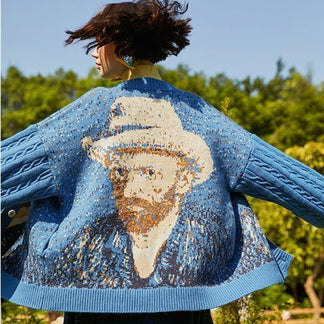 Van Gogh Vintage Cardigan Knit Sweater – Galartsy