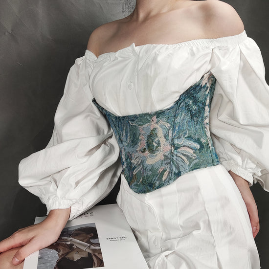 Vintage impressionist floral Underbust Corset – Galartsy
