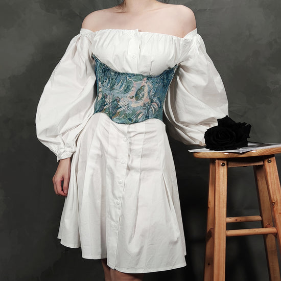 Vintage impressionist floral Underbust Corset – Galartsy
