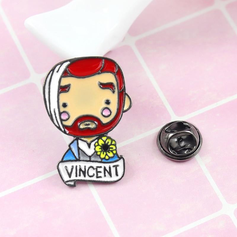 Vincent Van Gogh Enamel Pin portrait Badge – Galartsy